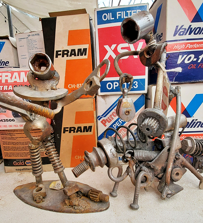 From auto parts to art parts – these metal sculptures prove creativity doesn't need fancy materials, just imagination and a welding torch.