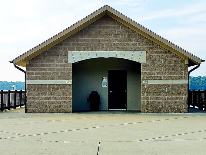 Even the facilities at East Fork blend harmoniously with the landscape—practical, clean, and just steps from lakeside fun.