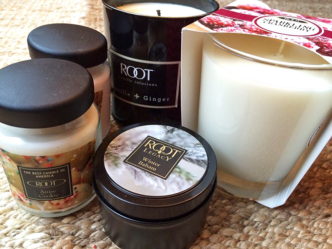 Root's signature candles in their elegant packaging—the kind of gift that makes recipients think you spent way more than you actually did.