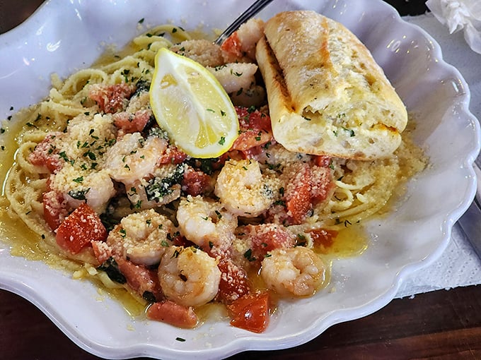 Shrimp scampi pasta that would make an Italian grandmother nod in approval. Garlic, butter, and perfectly cooked shrimp—the holy trinity of comfort food.
