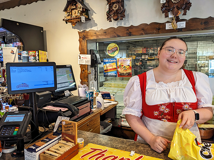 Dressed in traditional Swiss attire, this friendly guide navigates visitors through the dairy wonderland with authentic charm and genuine hospitality.