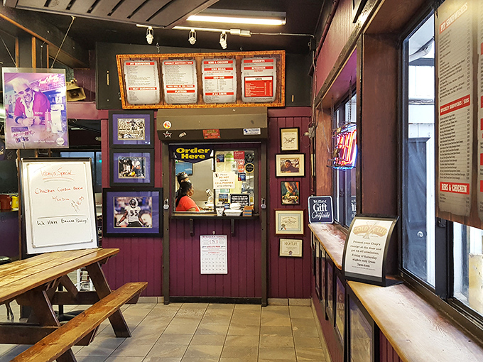 The ordering window – that magical portal where your meat dreams are translated into reality by the unsung heroes of Baltimore's barbecue scene.