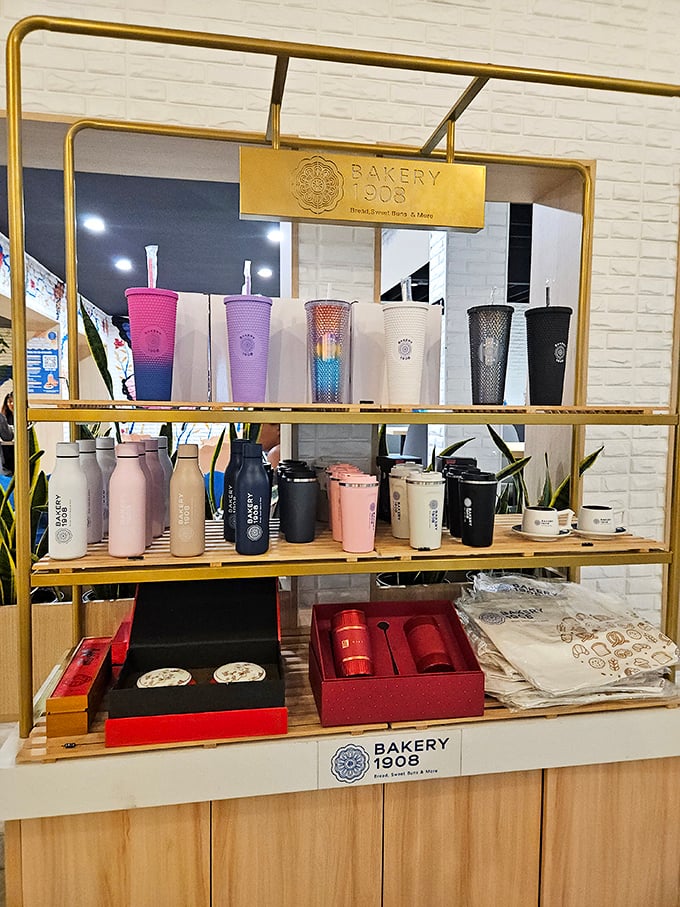 Their branded merchandise game is strong—take home a stylish tumbler and relive the Bakery 1908 experience with every sip.