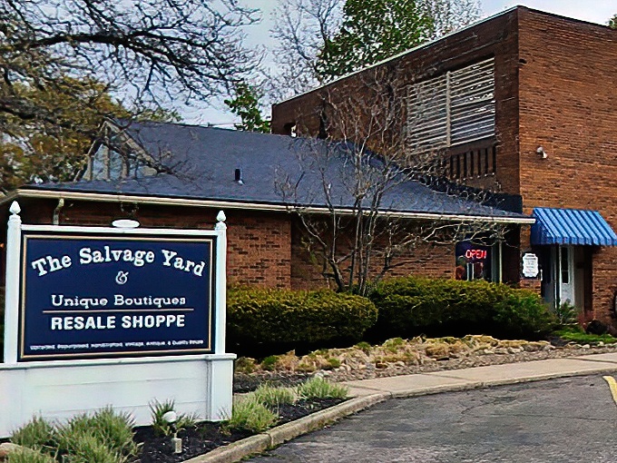 This unassuming brick building houses The Salvage Yard – where one person's discards become another's design statement.
