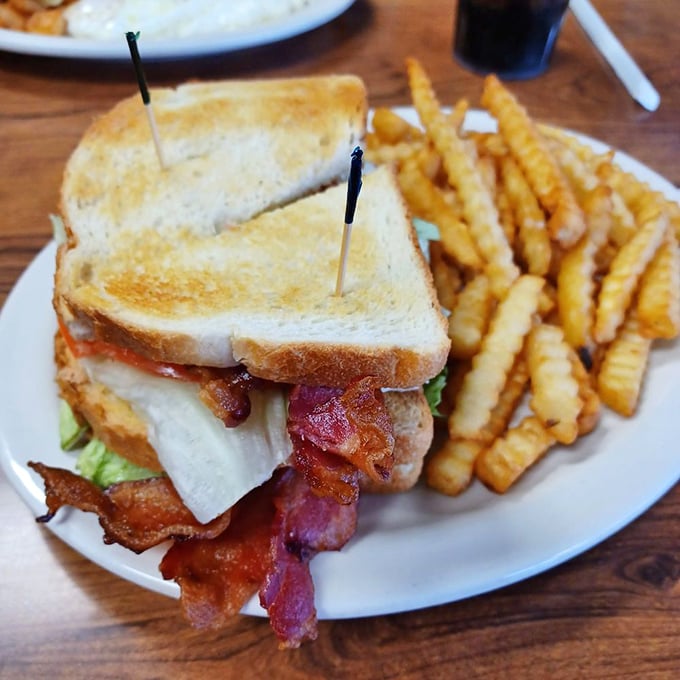 A BLT that doesn't skimp on the B – this sandwich has enough bacon to make even vegetarians do a double-take.