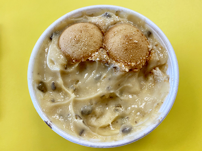 Banana pudding topped with vanilla wafers—the dessert equivalent of a standing ovation. Creamy, sweet nostalgia in every spoonful.