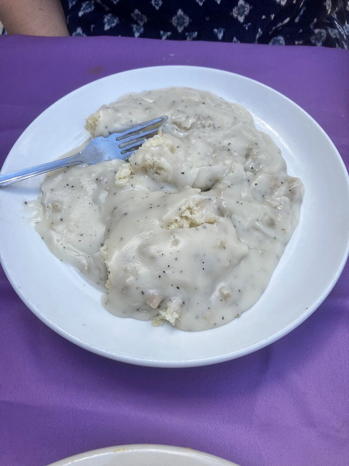 Biscuits and gravy – the dish that proves sometimes the most photogenic foods are the most delicious. Southern comfort meets Ohio hospitality.