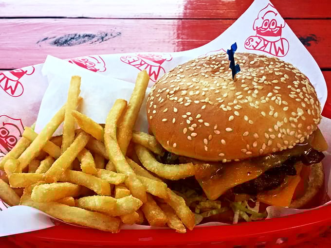 The classic combo that launched a thousand food comas—a burger and fries that remind you why simple pleasures are often the best.