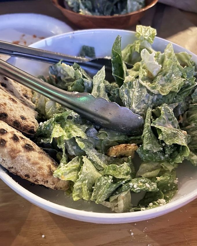 Green doesn't always mean "health food." Sometimes it means "indulgence with a side of virtue" and a drizzle of Caesar dressing.
