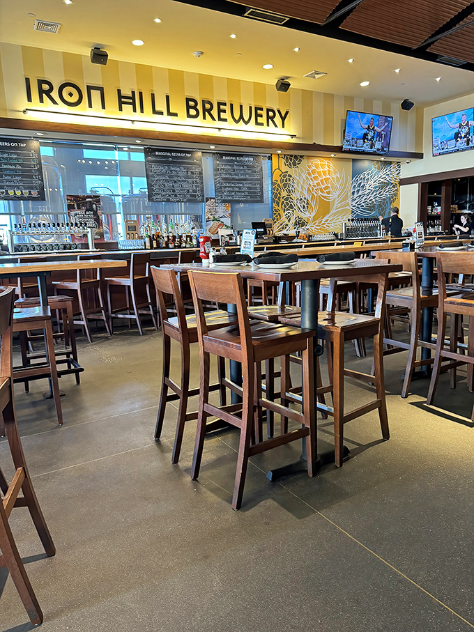 Wait, is this Iron Hill Brewery? This image appears to be from a different location entirely—a reminder to always fuel up after a thrifting marathon!