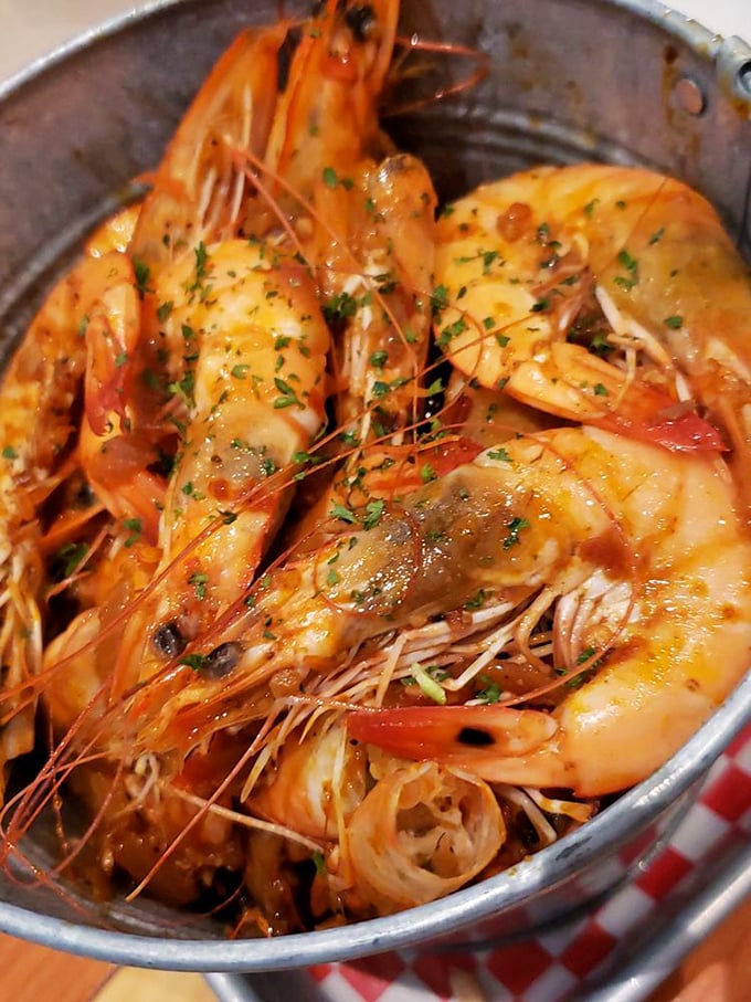 These plump, glistening shrimp aren't just cooked—they're pampered. The Cajun seasoning adds just enough heat to make things interesting without overwhelming.