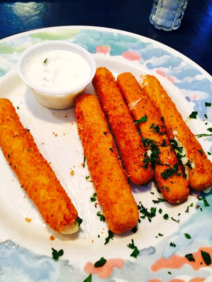 Mozzarella sticks that achieve the perfect cheese pull—stretching just enough to make you work for it, but not so much that you need a chin napkin.