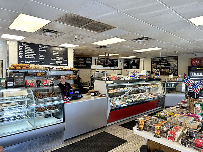 The heart of any great deli is its counter—part showcase, part command center. This is where bagel dreams are born and breakfast decisions are made.
