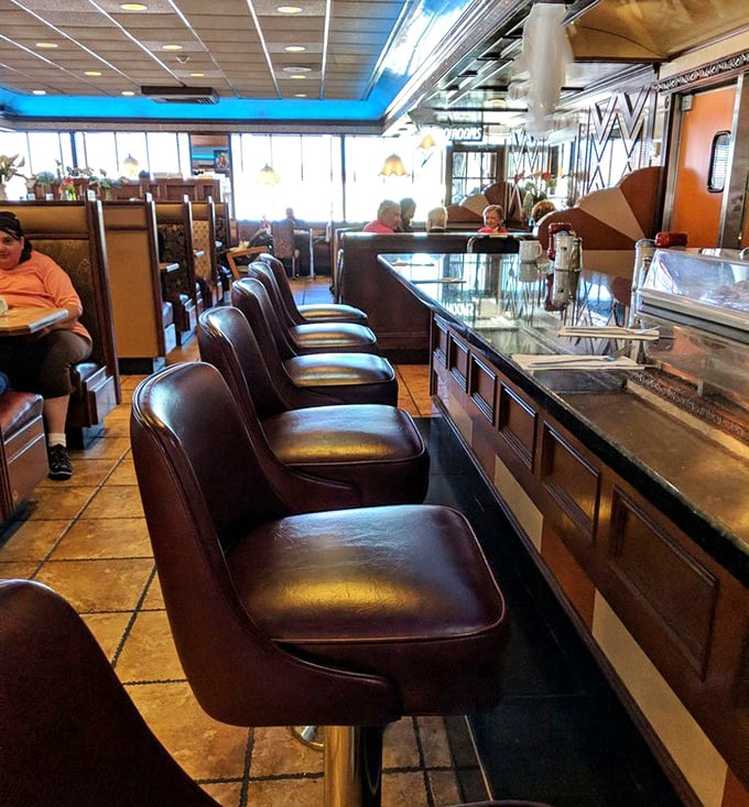 Counter seats—the front-row tickets to the diner show. Where solo diners become part of the community and regulars exchange news over coffee refills.