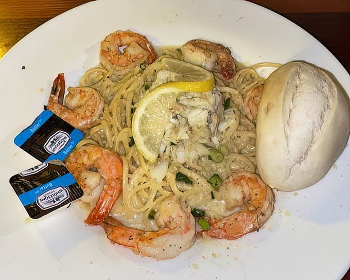 This crab and shrimp pasta doesn't just blur the line between Italian tradition and Gulf Coast bounty – it erases it completely.
