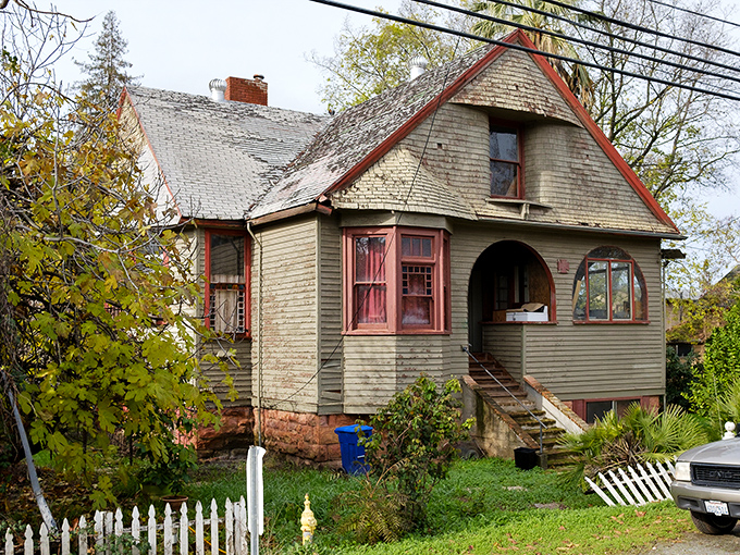 This weathered Victorian cottage tells the story of affordable California living—where character and history come included with the mortgage payment.