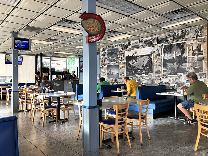 The dining area hums with conversation and silverware clinks – the soundtrack of community happening over good food. 