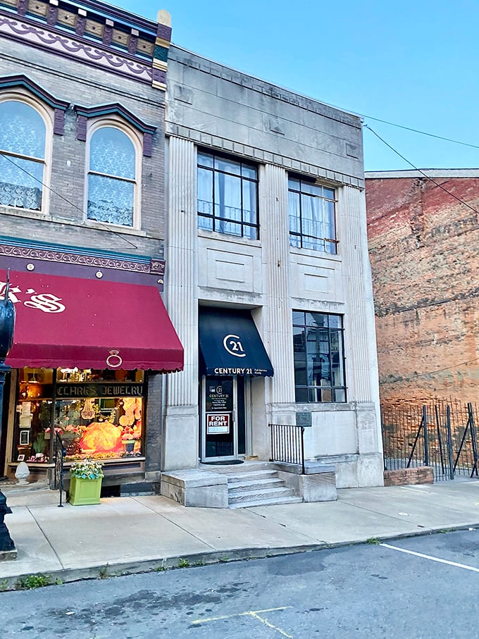 Downtown architecture spanning different eras tells Pomeroy's story in brick, stone, and glass—each facade a different chapter in local history.