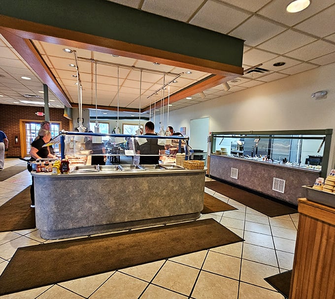 The buffet line—where difficult decisions are made, plates are piled high, and diet plans go to die a delicious death.