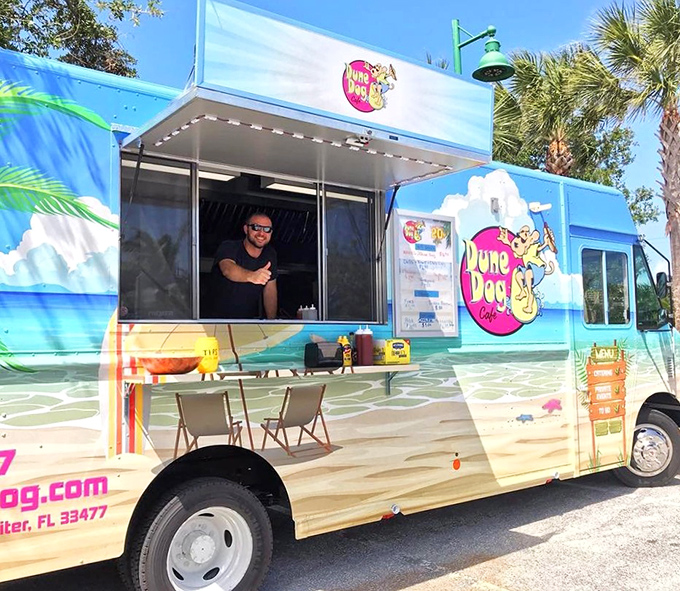 The mobile version of paradise – bringing those famous dogs and coastal flavors to events throughout Jupiter.