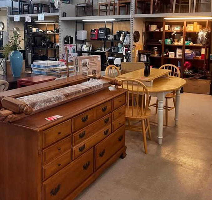 Furniture arranged like a home magazine spread. That dresser isn't just storage—it's the backbone of your next bedroom makeover.