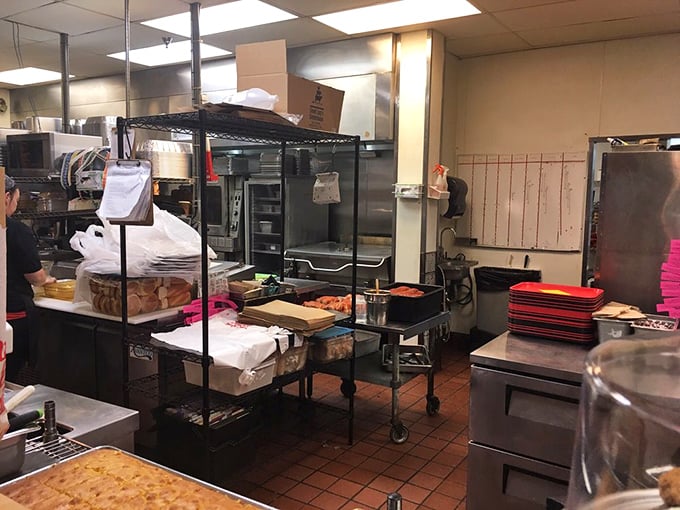 Behind the scenes where smoke and time work their magic—less a kitchen, more a laboratory of delicious experimentation.