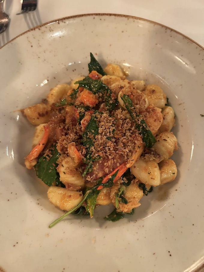 Gnocchi that doesn't just sit on the plate – it lounges luxuriously, showing off its lobster companions like fine jewelry.
