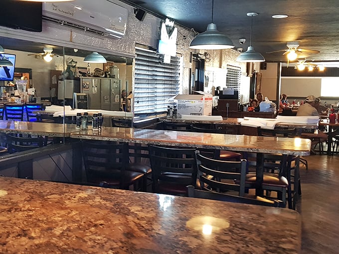 The dining area whispers "no pretension here"—just honest food served in a space where you can actually hear your companions.