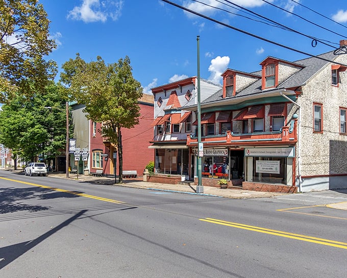 Main Street's well-preserved storefronts create a living museum where commerce and history coexist in perfect small-town harmony.
