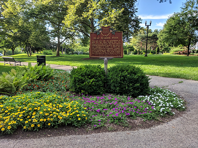 History meets horticulture at the former site of Ohio's School for the Deaf, now transformed into a living canvas that speaks volumes without saying a word.