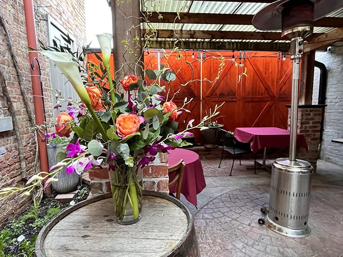 The outdoor patio offers a moment of fresh air between courses—a brief intermission in your multi-act meat performance.