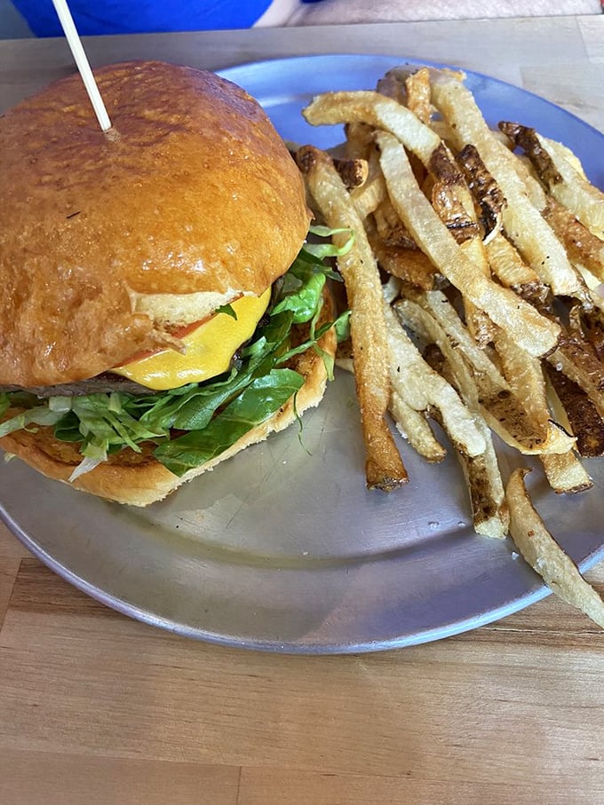 This classic PerrysBurger isn't trying to reinvent the wheel – it's just making that wheel more delicious than you remembered wheels could be.