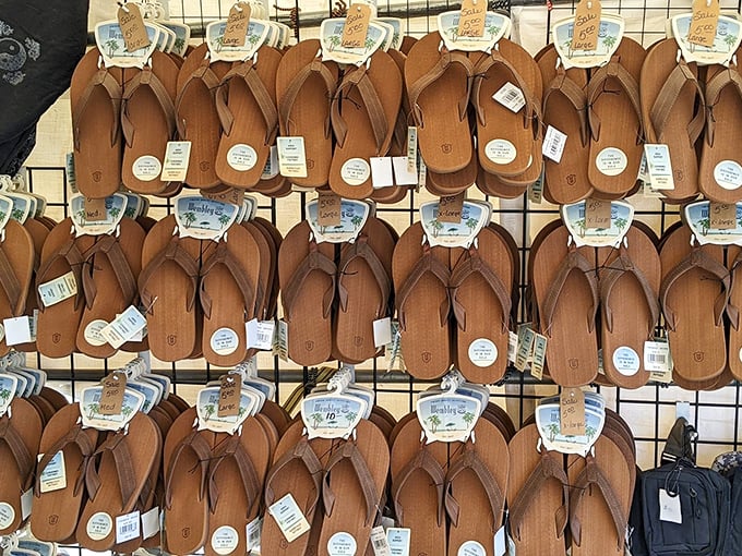 Flip-flop fantasy land—because even in winter, Arizona shoppers know sandal season is just around the corner.
