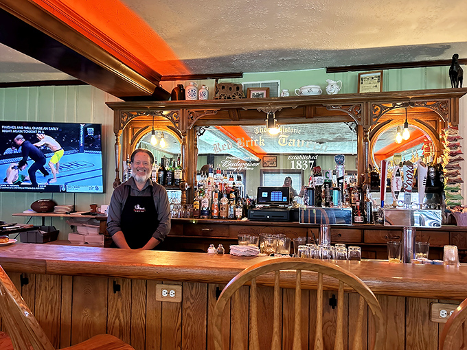 Behind every great tavern is someone who treats you like family. That smile says "regular" even if it's your first visit.