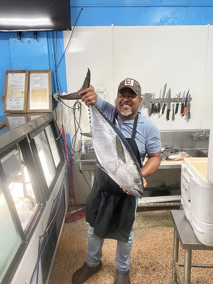 Fresh fish so impressive it deserves its own Instagram account. When your seafood arrives with a smile this genuine, you know you're in for something special.
