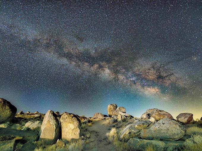 The Milky Way explodes across Ridgecrest's night sky—nature's own IMAX experience that doesn't require a subscription or buffering time.