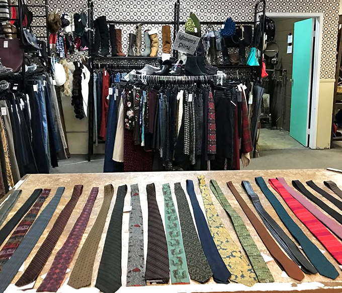Vintage neckwear collection rivals any gentleman's closet – perfect for channeling your inner Don Draper sophistication.