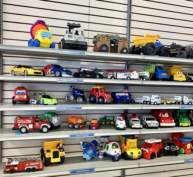 Toy story: these well-loved wheels and plastic heroes await new adventures with the next generation of imaginative minds.