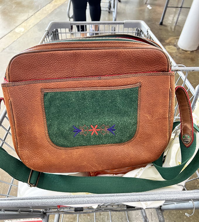 Vintage leather meets practical design in this throwback messenger bag. The seventies called—they're thrilled you're giving their fashion another chance.
