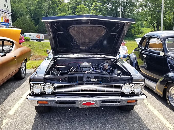 Classic American muscle on display, where chrome gleams under the Pennsylvania sun and conversations inevitably begin with "They don't make 'em like this anymore."