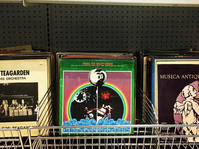 Vinyl treasures await the discerning collector. That Virgil Fox "Heavy Organ" album is practically begging to be discovered!