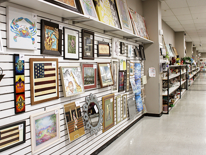 Wall art for every taste, from seaside landscapes to quirky abstracts. One person's garage sale reject is another's living room centerpiece.