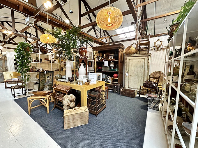 Organized booths create intimate shopping experiences, like having your own personal antique dealer guide.