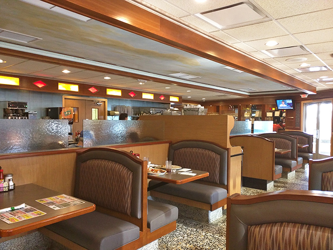Cozy booths where countless birthdays, first dates, and family gatherings have unfolded. These seats have heard more local stories than the town historian.