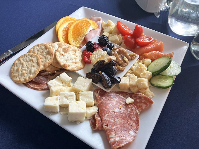 A charcuterie board that's basically a party wearing a plate. Every cube of cheese is like a tiny ambassador of happiness.