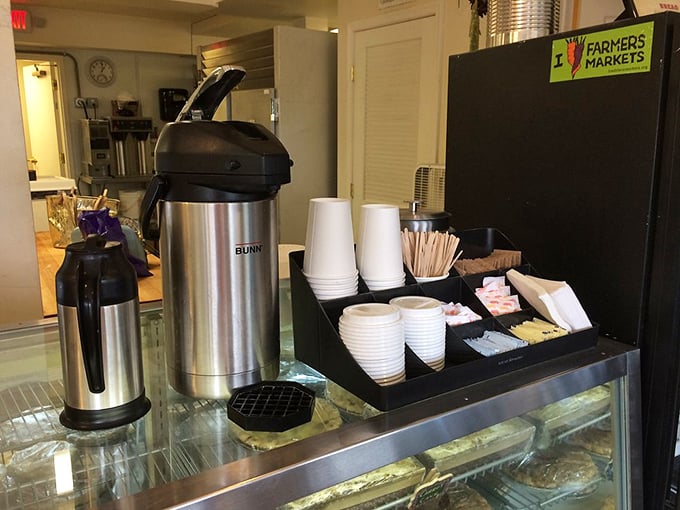 Coffee station ready to fuel your carbohydrate adventure with the perfect caffeinated companion for every bite.