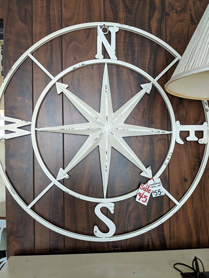 This weathered compass rose isn't just wall art – it's a reminder that the best discoveries often happen when we venture off course.