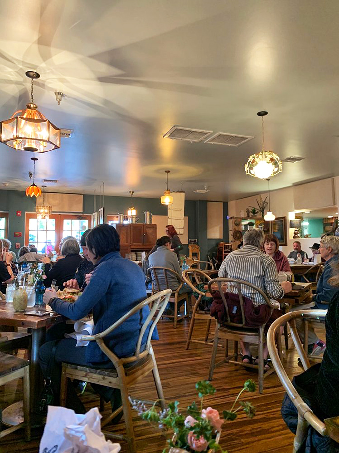 The dining room buzzes with the universal language of good food—forks pausing mid-air as diners savor each carefully crafted bite.