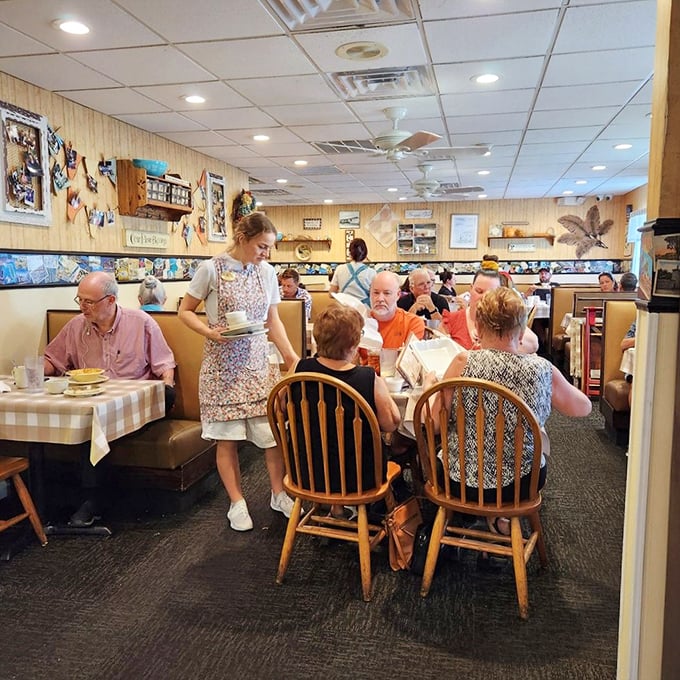 The dining room hums with the universal sound of satisfaction. Every nodding head and cleaned plate is a five-star review without words.