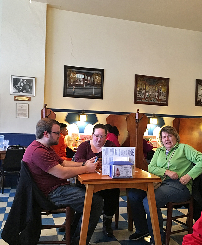 Ice cream brings strangers together and turns them into conspirators in the delightful crime of indulgence – exhibit A: these happy customers.